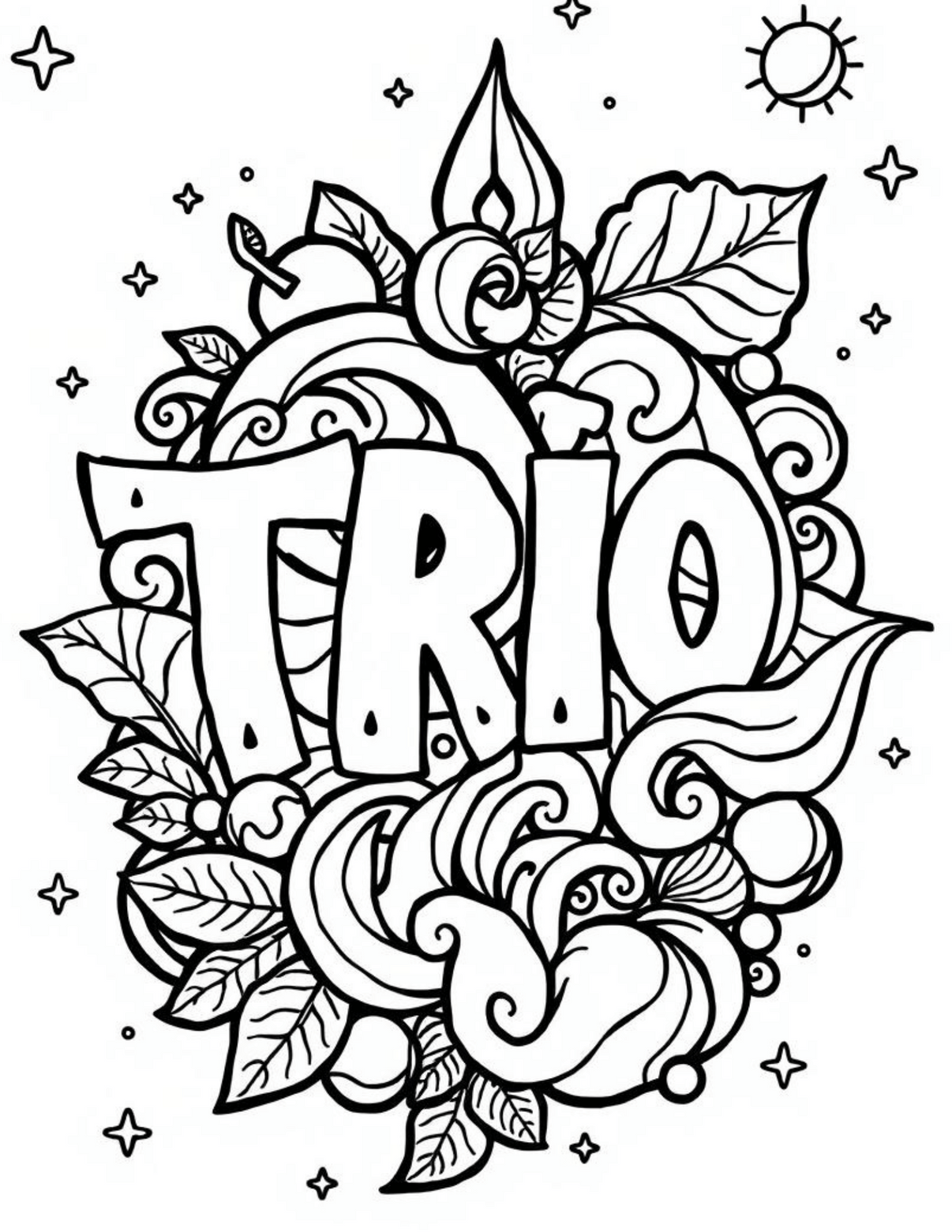 TRIO Coloring Sheet – TRIO Printables