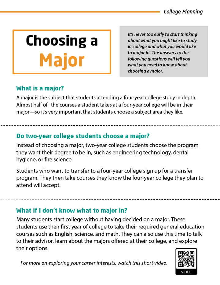 College Planning – TRIO Printables