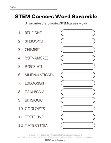 Learning About Careers – TRIO Printables