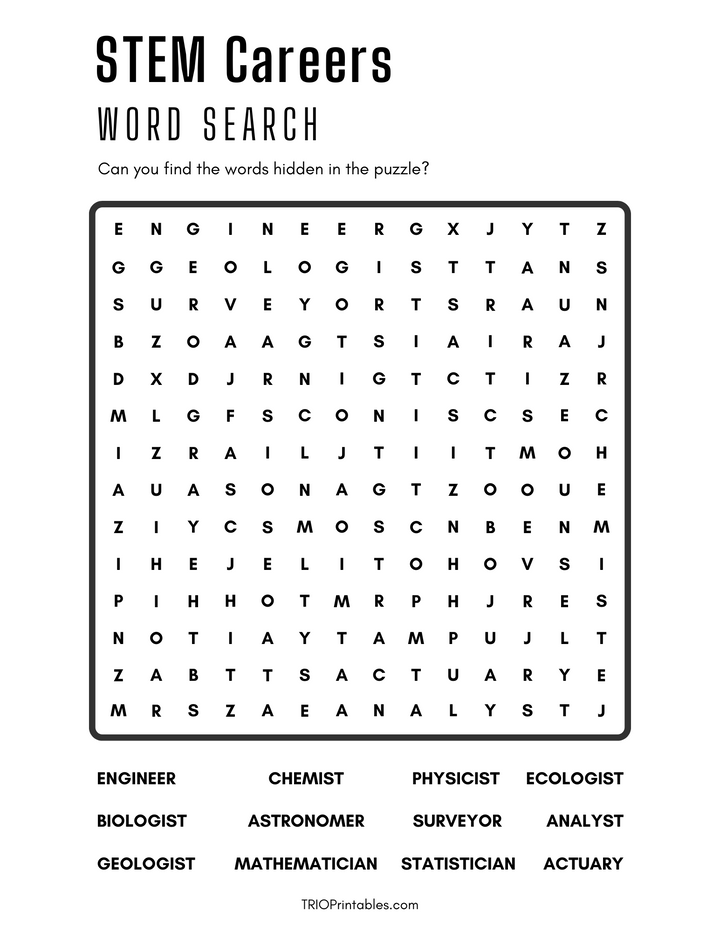 Learning About Careers – TRIO Printables